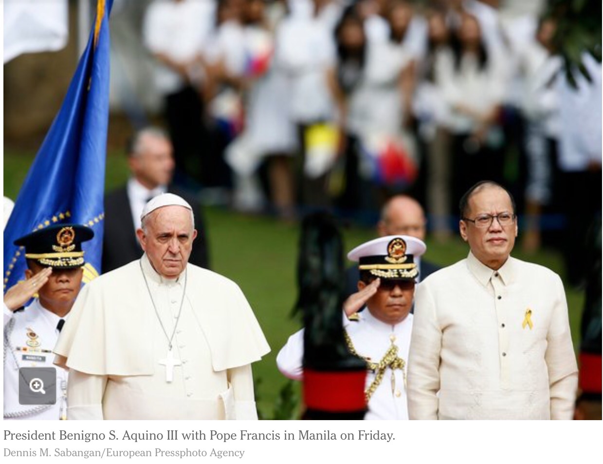 PHILIPPINE PRESIDENT AQUINO TURNS POPE FRANCIS’ VISIT INTO A GRIPE ...