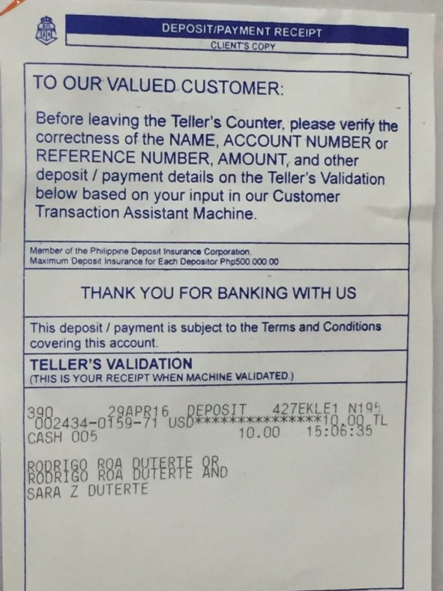 Mar Roxas Wants A Refund Of The $10 He Deposited To Mayor Duterte’s ...
