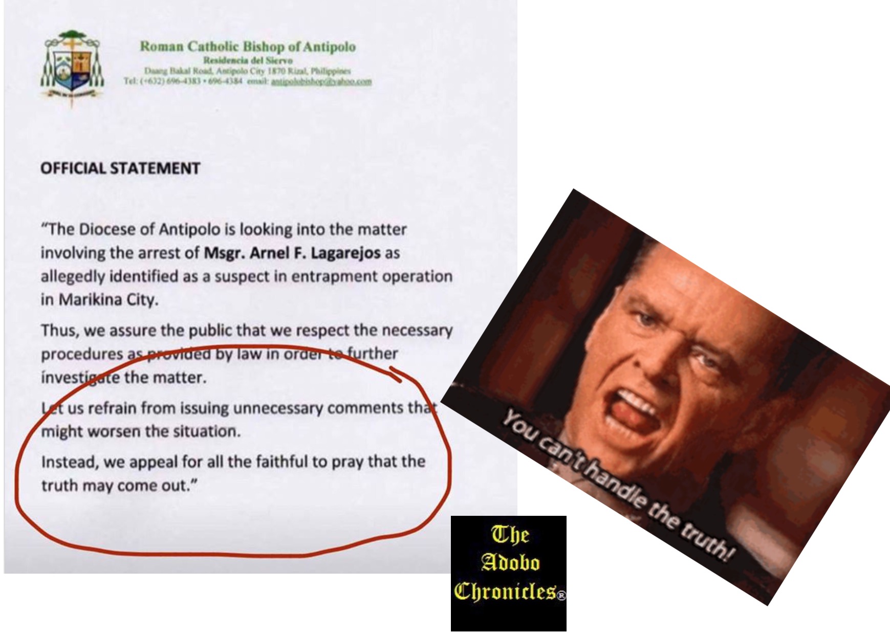 American Actor Jack Nicholson Responds To Philippine Catholic Bishop ...