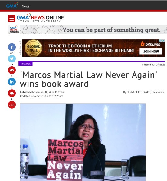 Adobo Chronicles Congratulates Raissa Robles For Her Book Award | The ...