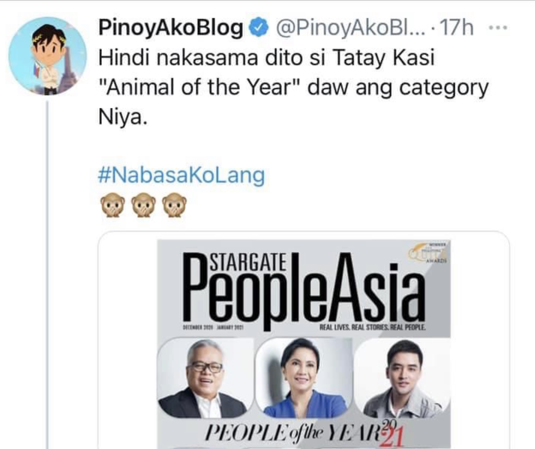 JOVER LAURIO IS SAFARI MAGAZINE’S “animal of the year” | The Adobo ...