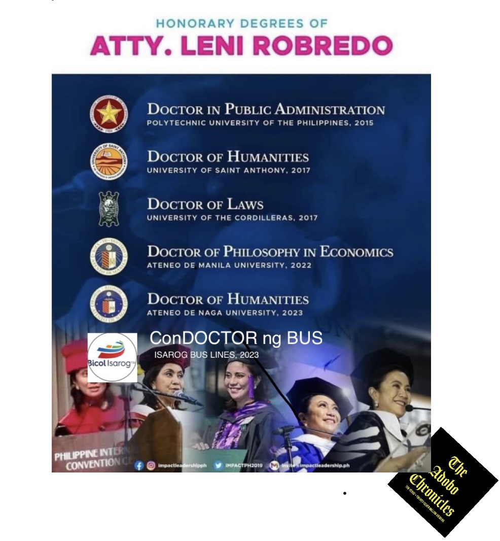 Leni Robredo’s 6th Honorary Doctorate Degree! | The Adobo Chronicles