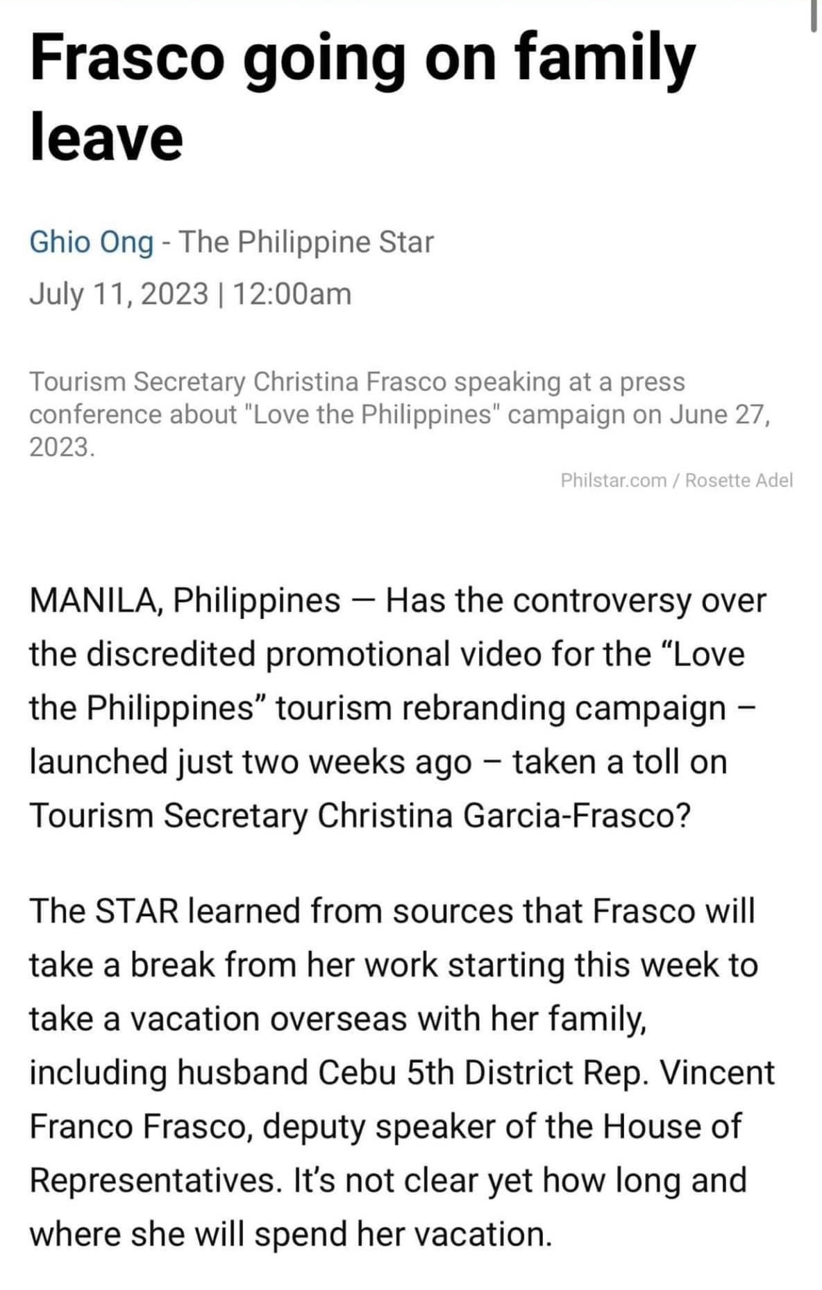 Secretary Christina Garcia-Frasco Leaving DOT! | The Adobo Chronicles