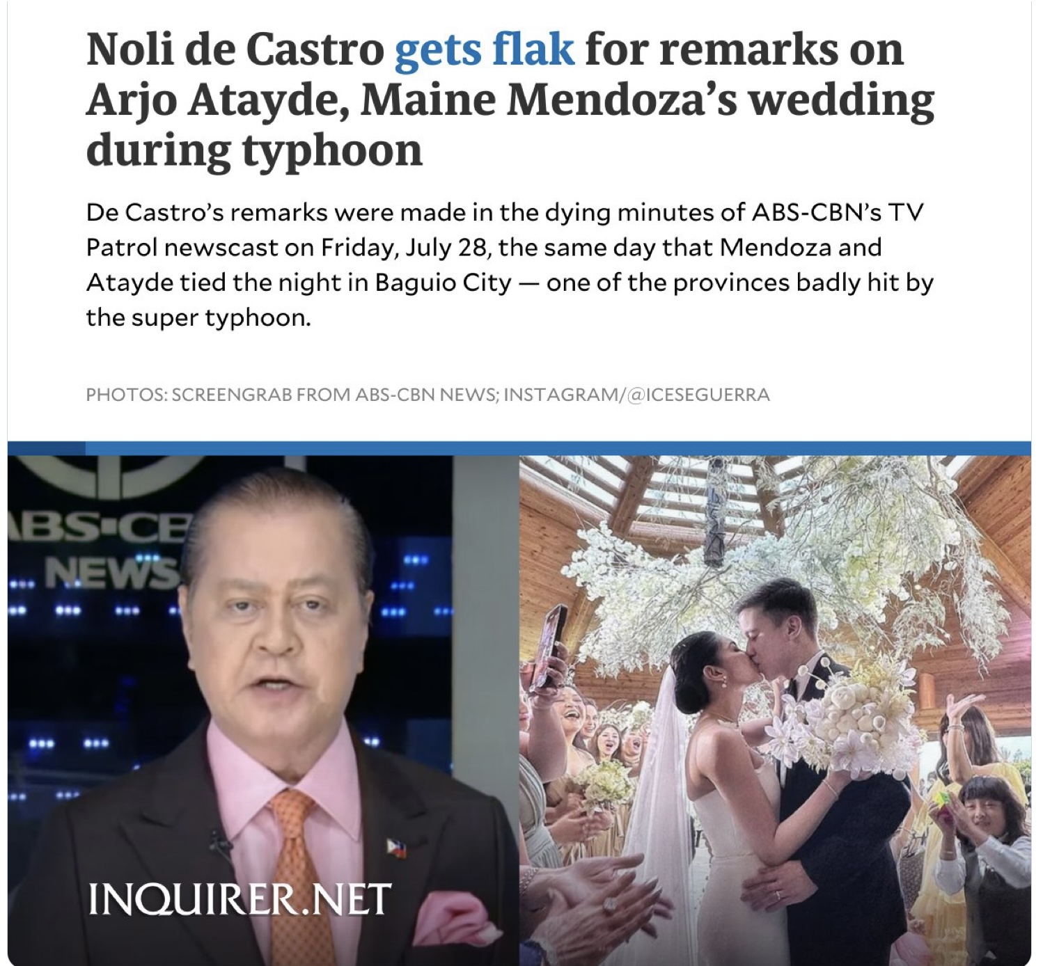Why Was News Reader Noli De Castro Wearing A Suit During Typhoon Egay ...