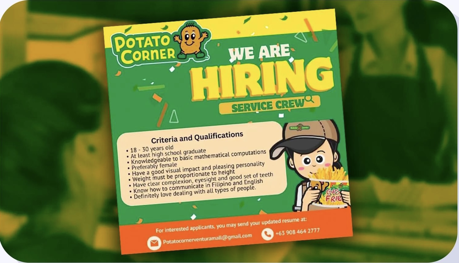 Potato Corner Invites Former Beauty Pageant Contestants To Apply As ...