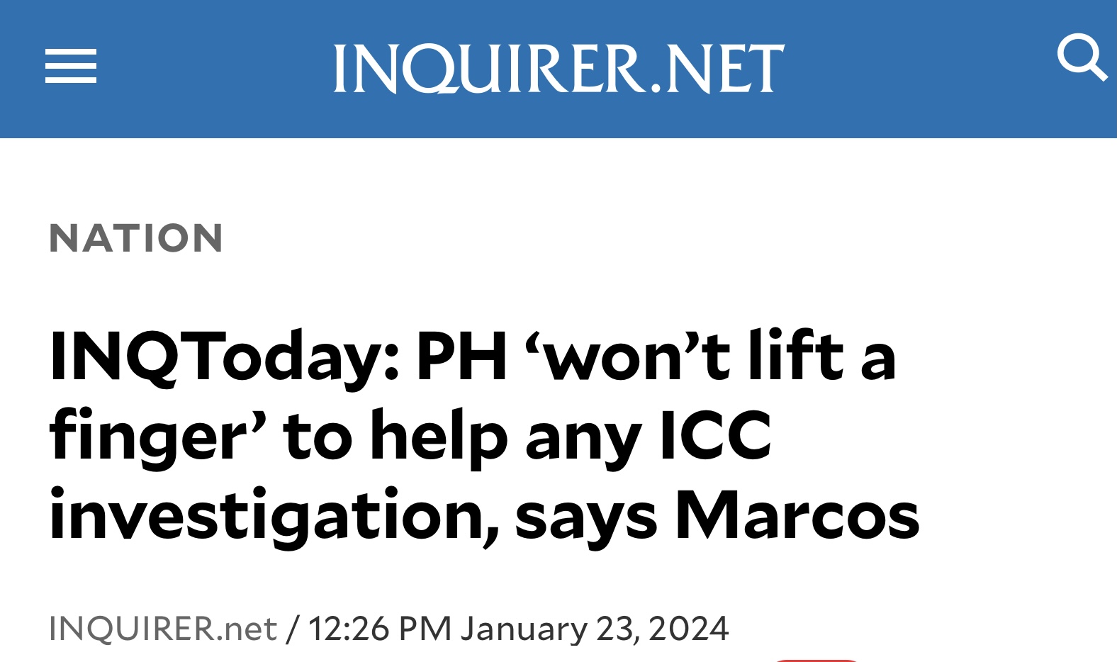 Inconsistency In President Marcos’ Statement On ICC Investigation | The ...
