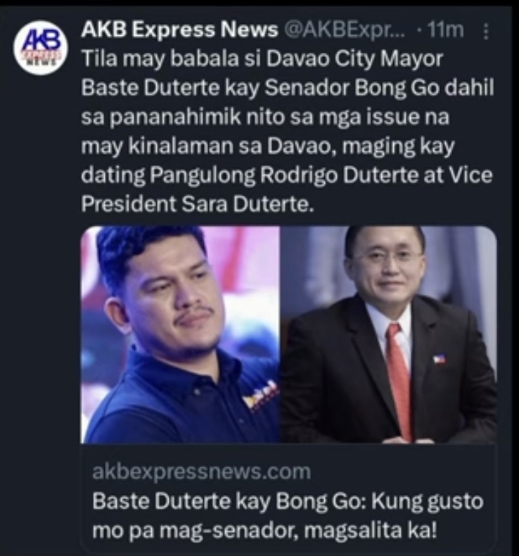 Davao Mayor Basté Duterte Barks At The Wrong Tree. | The Adobo Chronicles