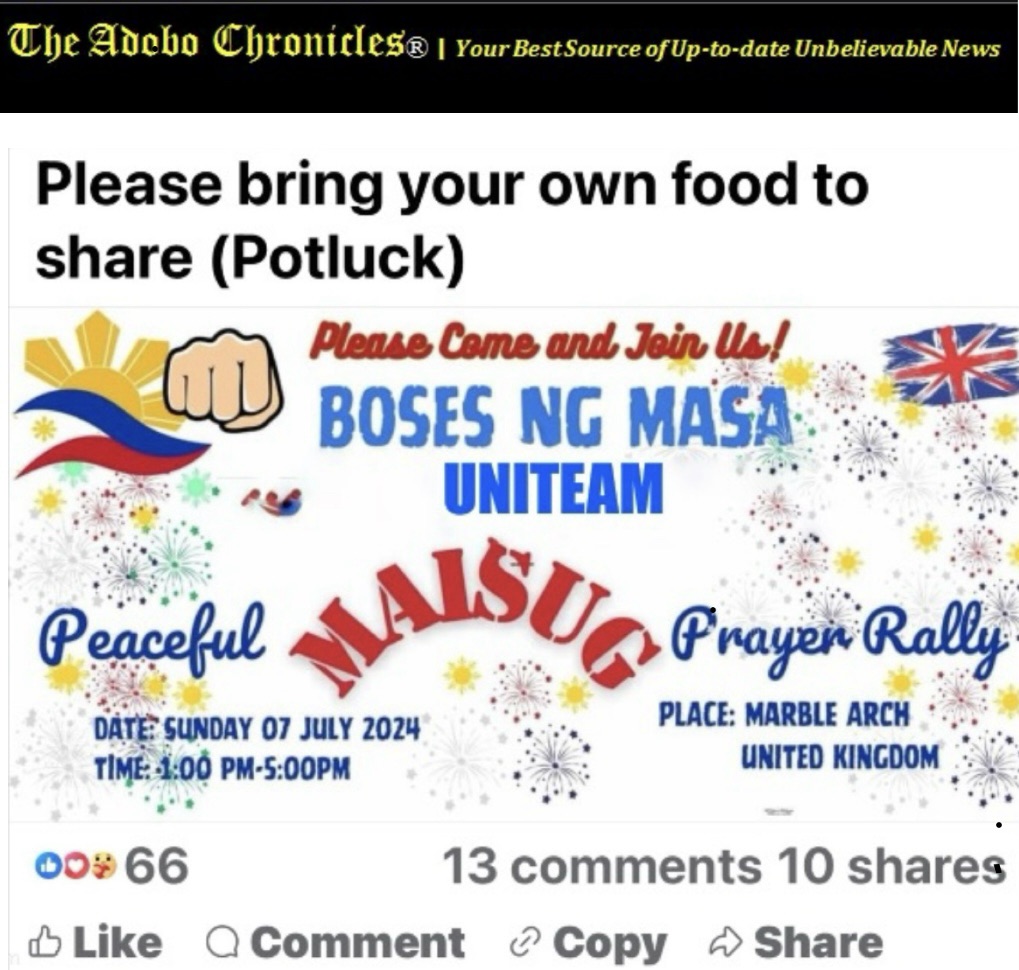 Today’s Photo Meme: First Maisug-Uniteam Prayer Rally In The U.K ...